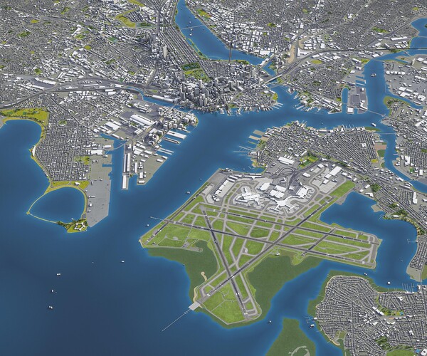 ArtStation - Boston - 3D city model | Resources