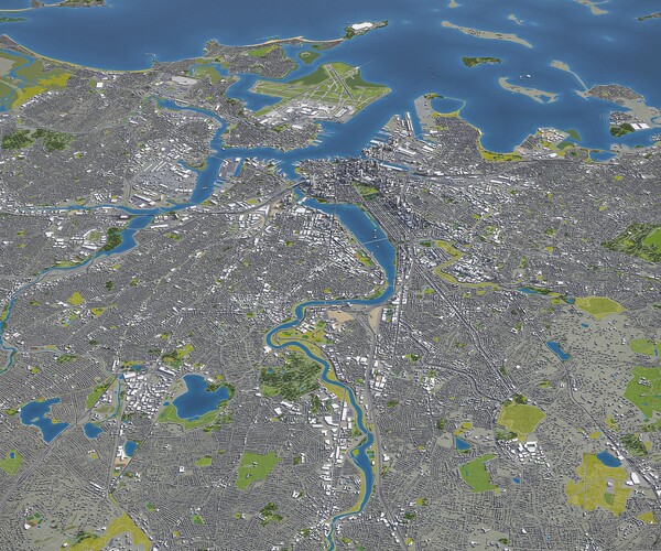 ArtStation - Boston - 3D city model | Resources