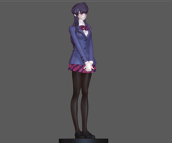 ArtStation - KOMI SAN KOMI CAN'T COMMUNICATE ANIME GIRL 3D PRINT ...