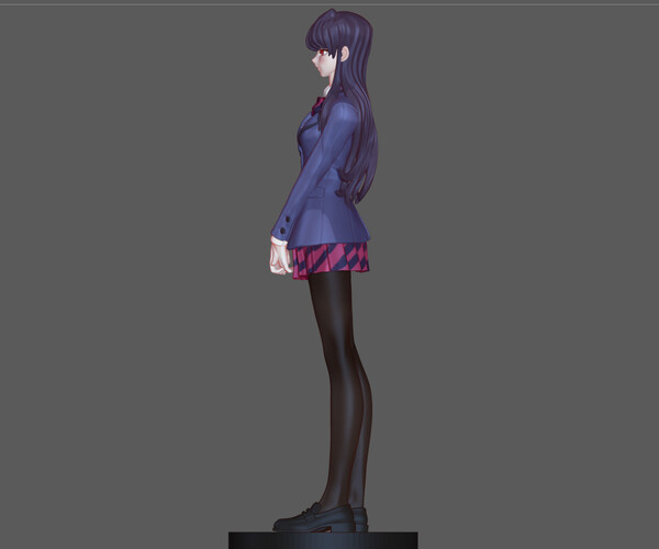 ArtStation - KOMI SAN KOMI CAN'T COMMUNICATE ANIME GIRL 3D PRINT ...