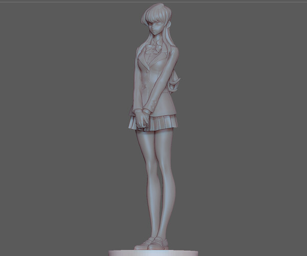 ArtStation - KOMI SAN KOMI CAN'T COMMUNICATE ANIME GIRL 3D PRINT ...