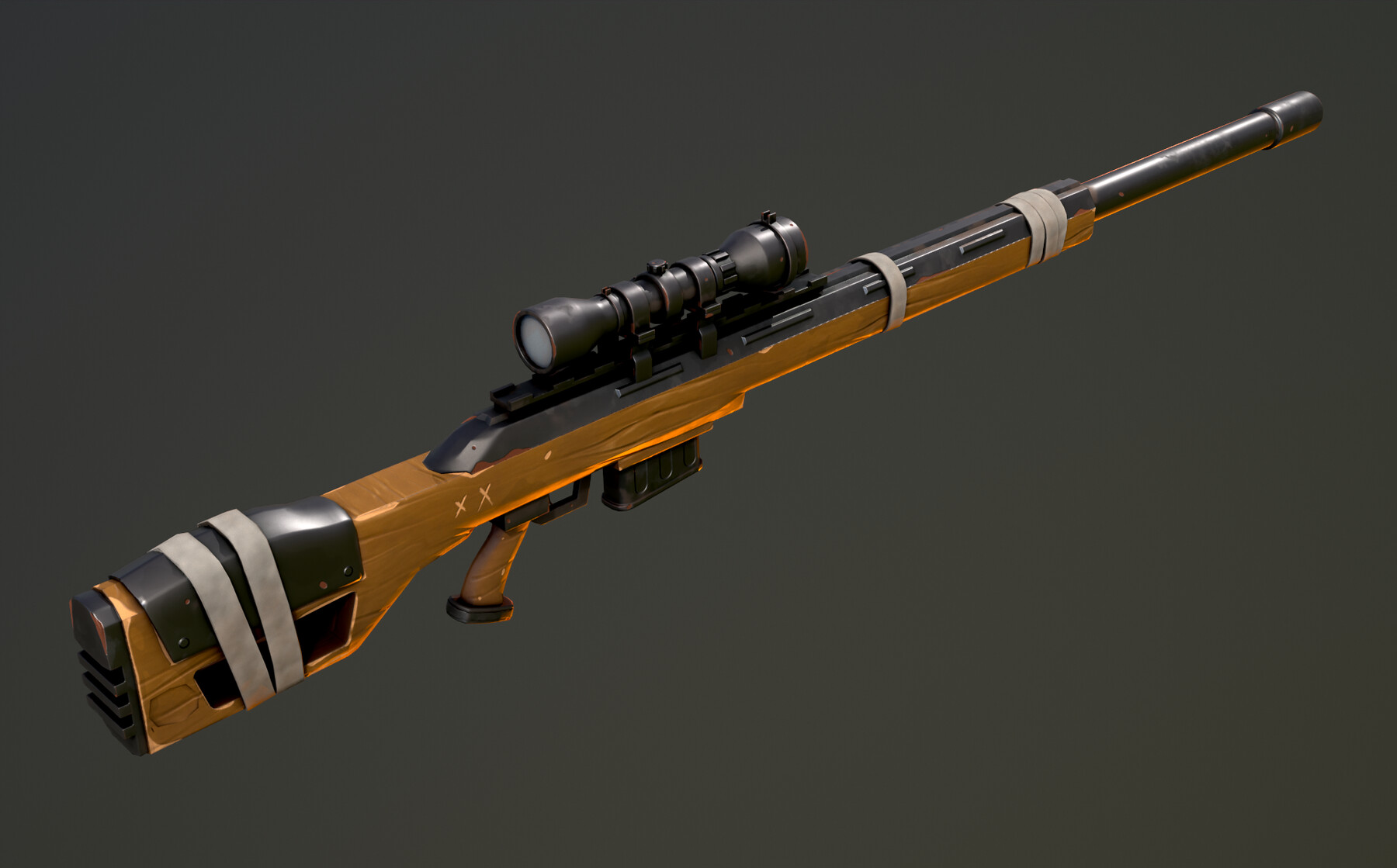ArtStation - Warfare Magnum British Stylized Sniper | Game Assets