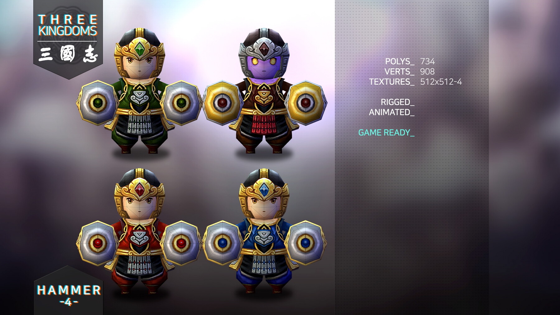 ArtStation - Three Kingdoms - Soldier Hammer 4 | Game Assets