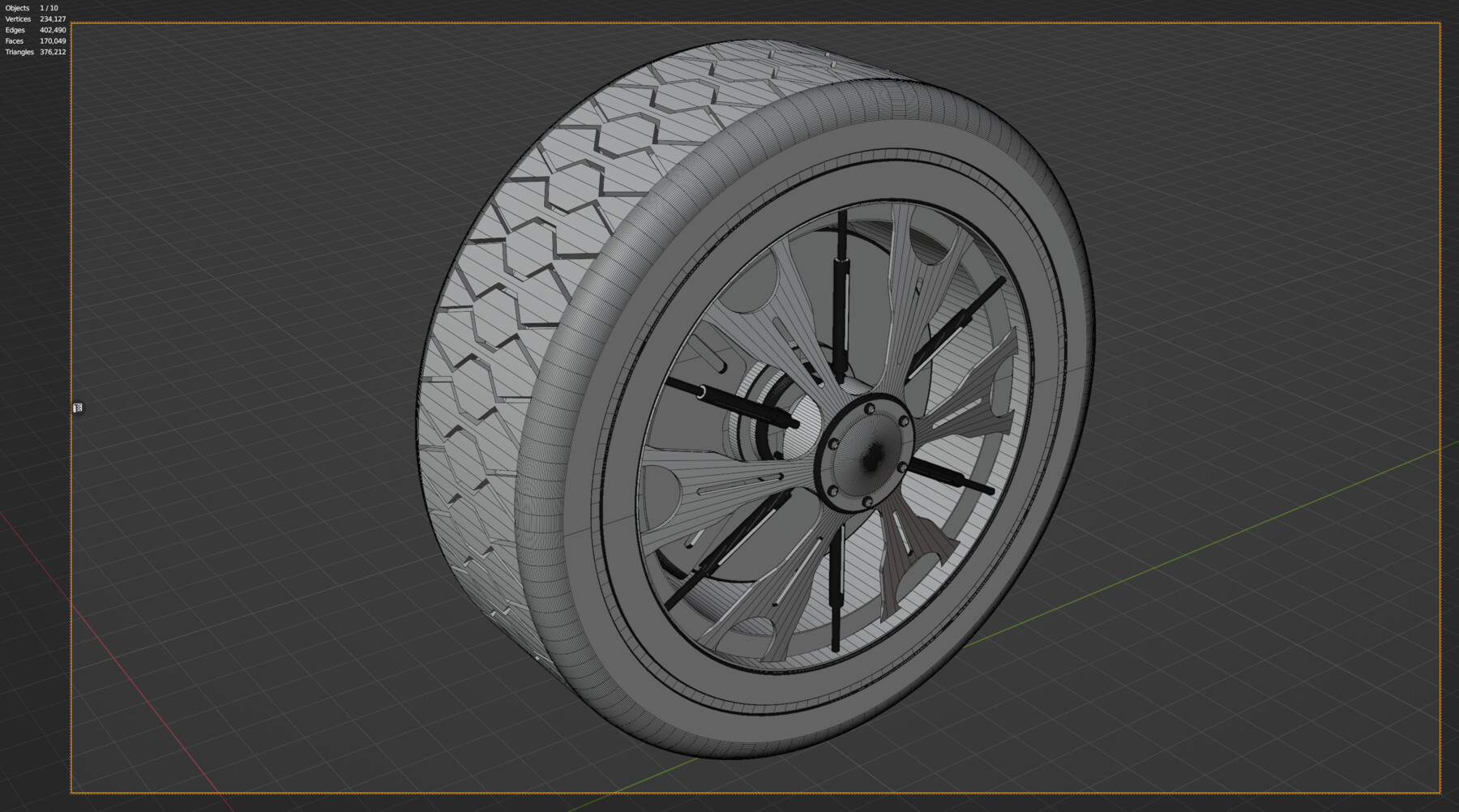 ArtStation - HighPoly Wheel + Tier | Game Assets