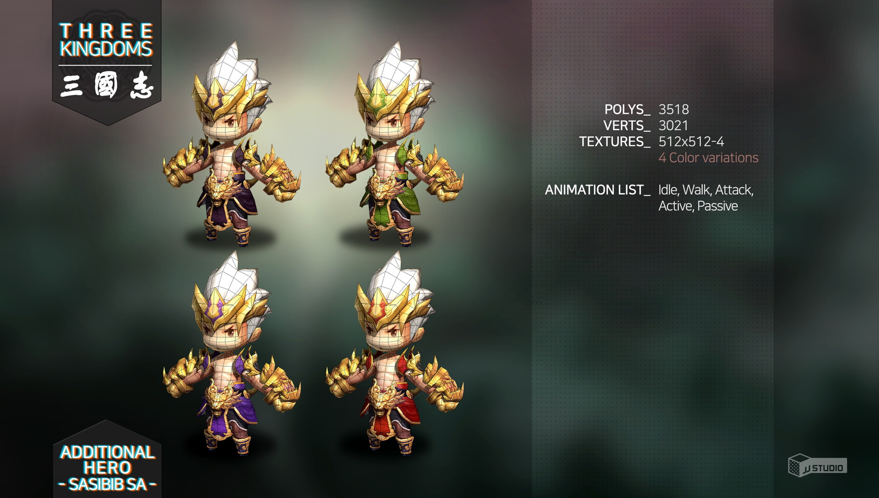 ArtStation - Three kingdoms - Additional Hero Sasib Sa | Game Assets