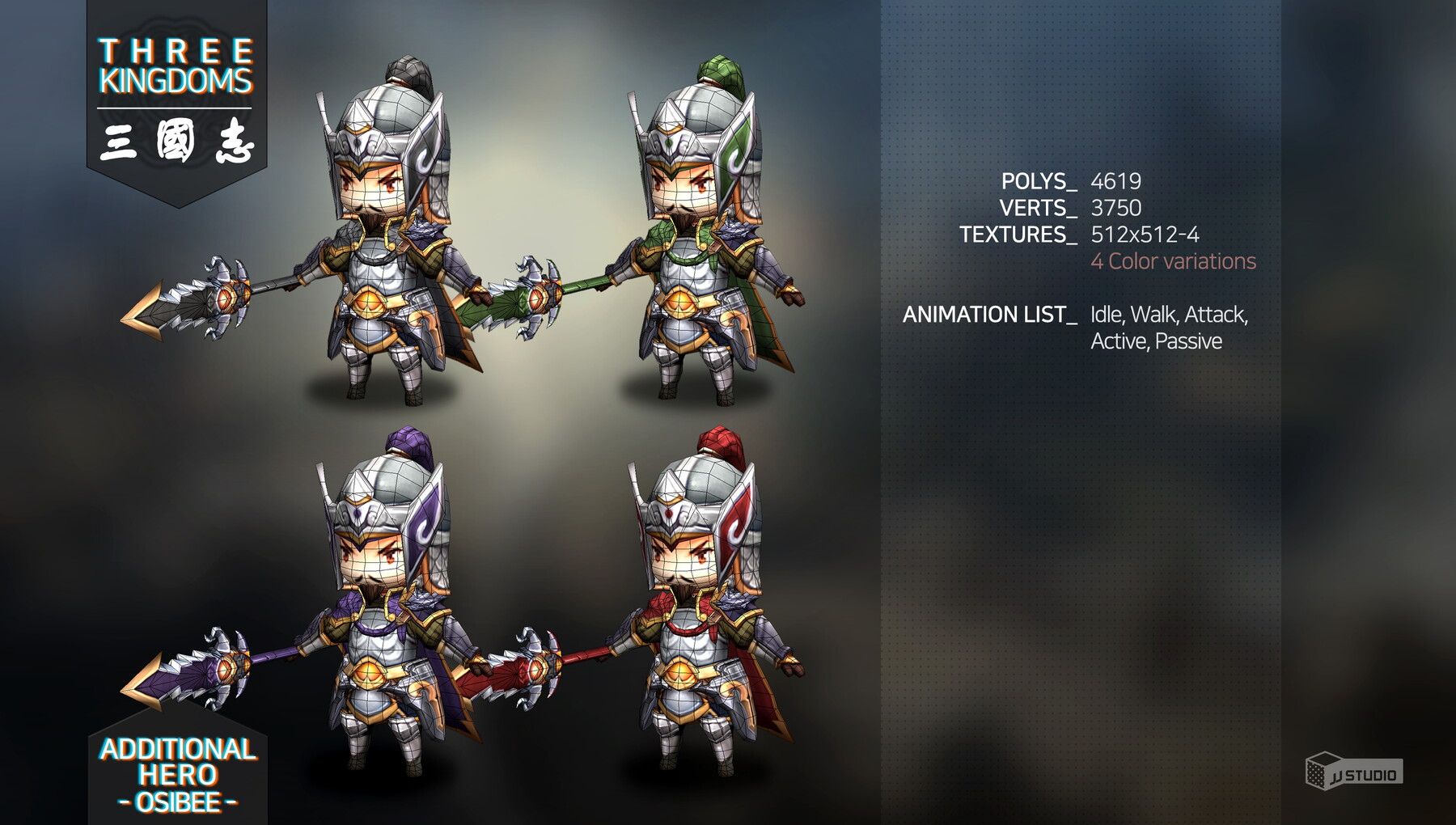 ArtStation - Three kingdoms - Additional Hero Osibee | Game Assets