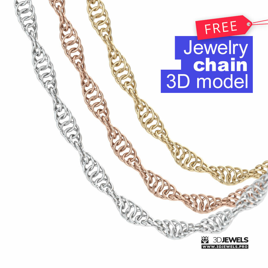ArtStation - Free Jewelry Chain 3D Model For Rendering | Resources