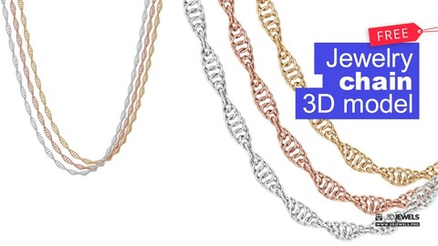 ArtStation - Free Jewelry Chain 3D Model For Rendering | Resources