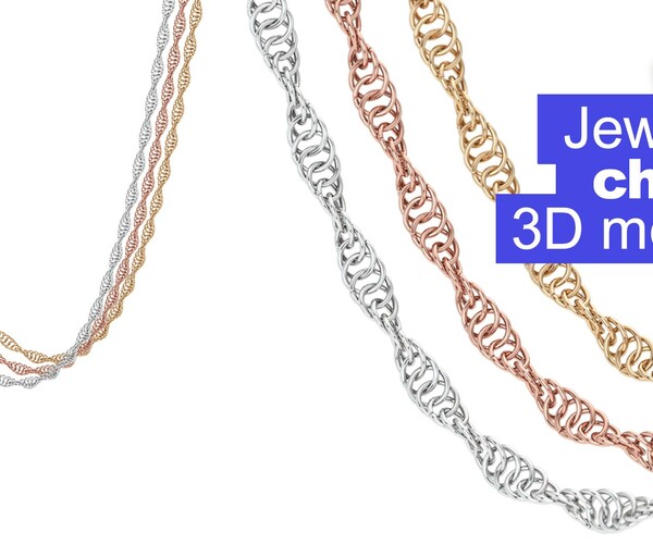 ArtStation - Free Jewelry Chain 3D Model For Rendering | Resources