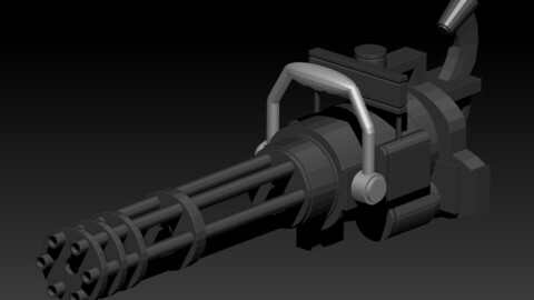 ArtStation - simple mini gun | Game Assets