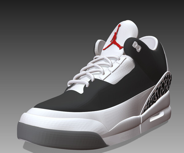 ArtStation - NIKE AIR JORDAN 3 SHOES low-poly | Game Assets
