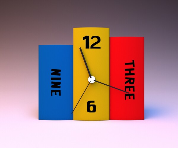 ArtStation - Modern book clock | Game Assets