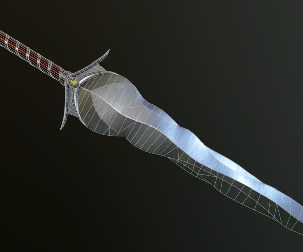 ArtStation - 3D Low-Poly Model - Sword Wave | Game Assets