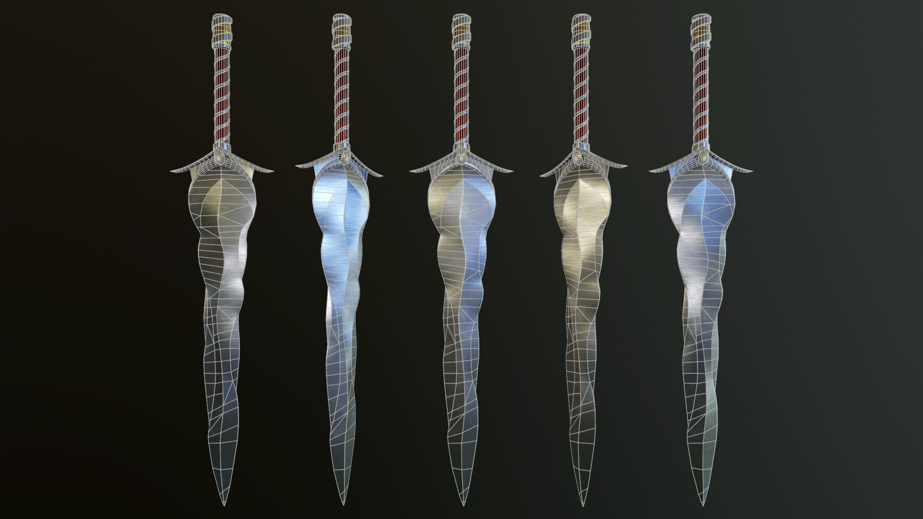 ArtStation - 3D Low-Poly Model - Sword Wave | Game Assets