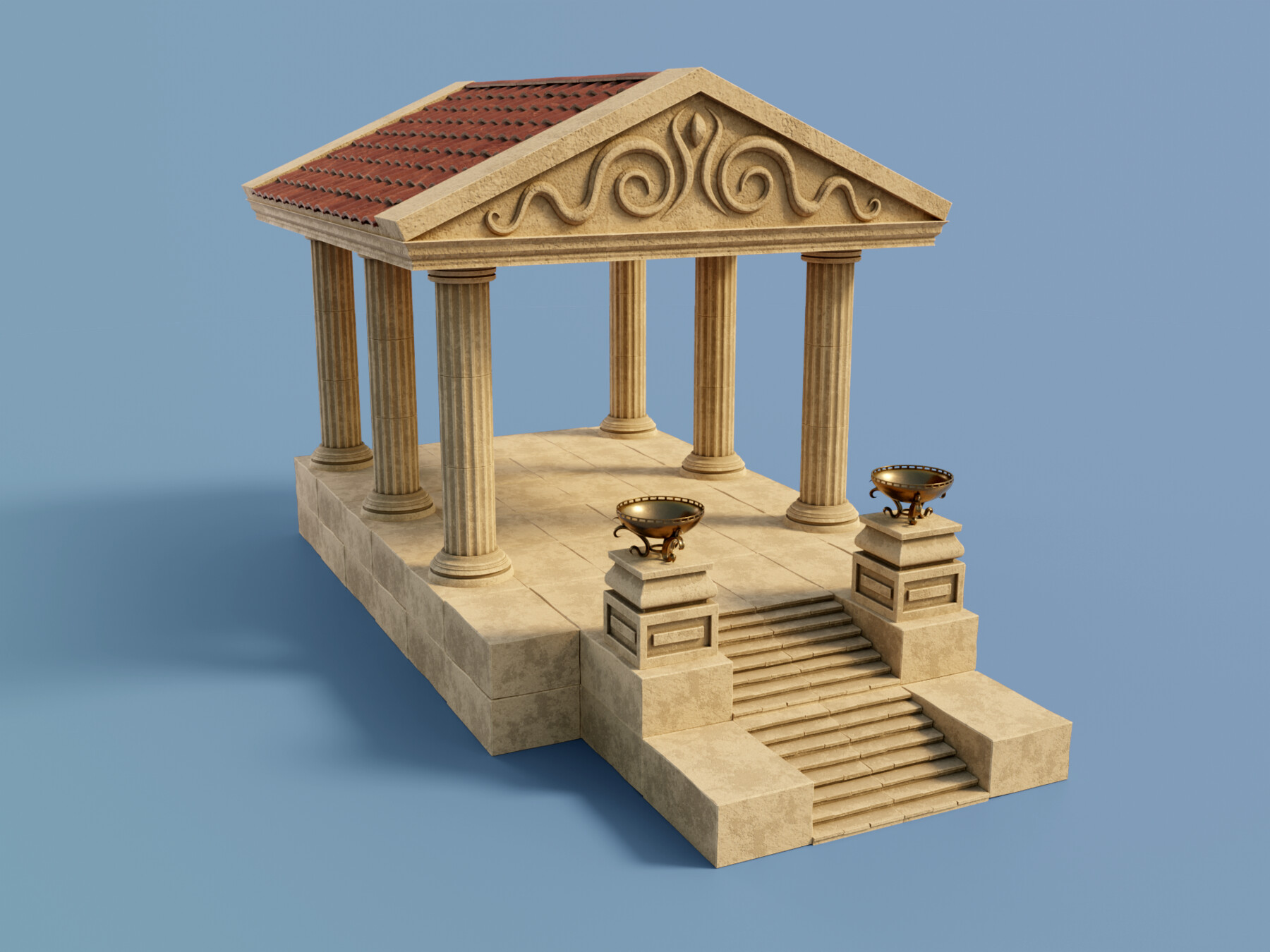 ArtStation - Ancient Temple Building Set | Game Assets