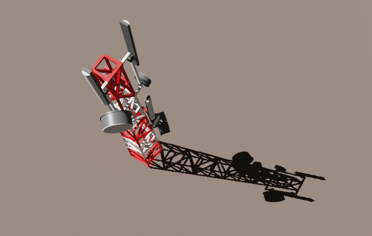 ArtStation - Cell Tower - Torre de Celular Low-poly 3D model | Game Assets