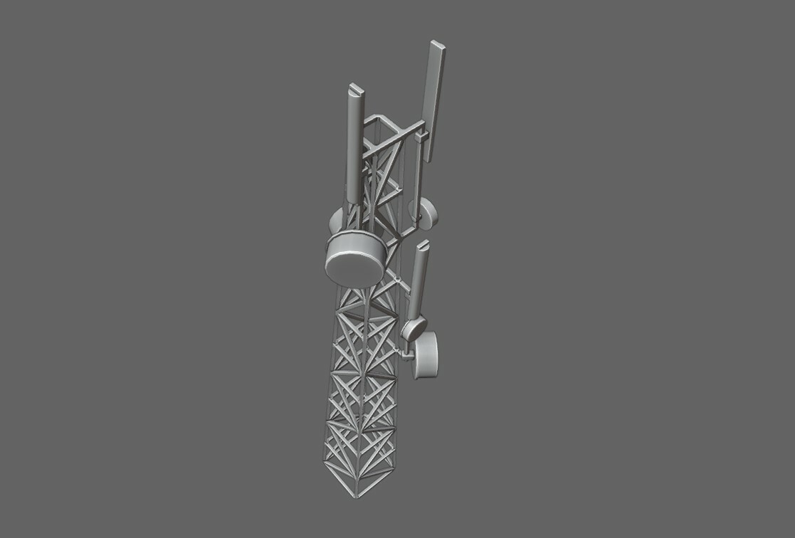 ArtStation - Cell Tower - Torre de Celular Low-poly 3D model | Game Assets