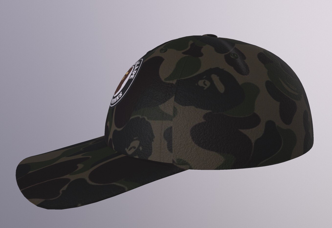 ArtStation - BAPE CAP low-poly A BATHING APE | Game Assets