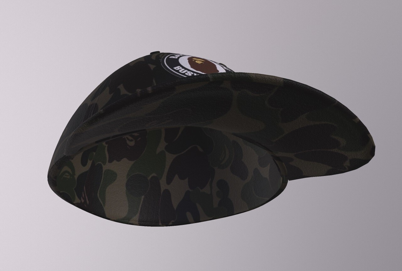 ArtStation - BAPE CAP low-poly A BATHING APE | Game Assets