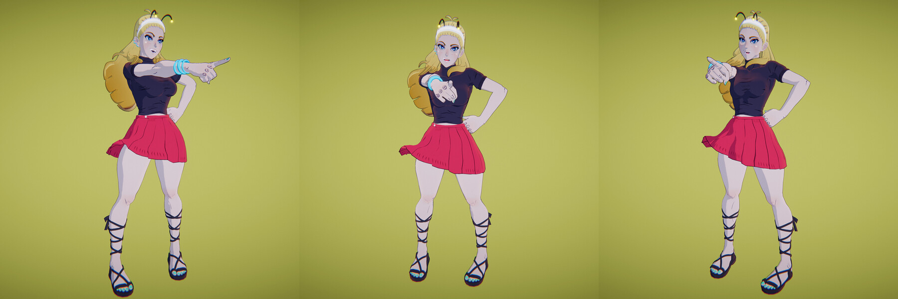 ArtStation - Anime Character Rig - Mona | Game Assets