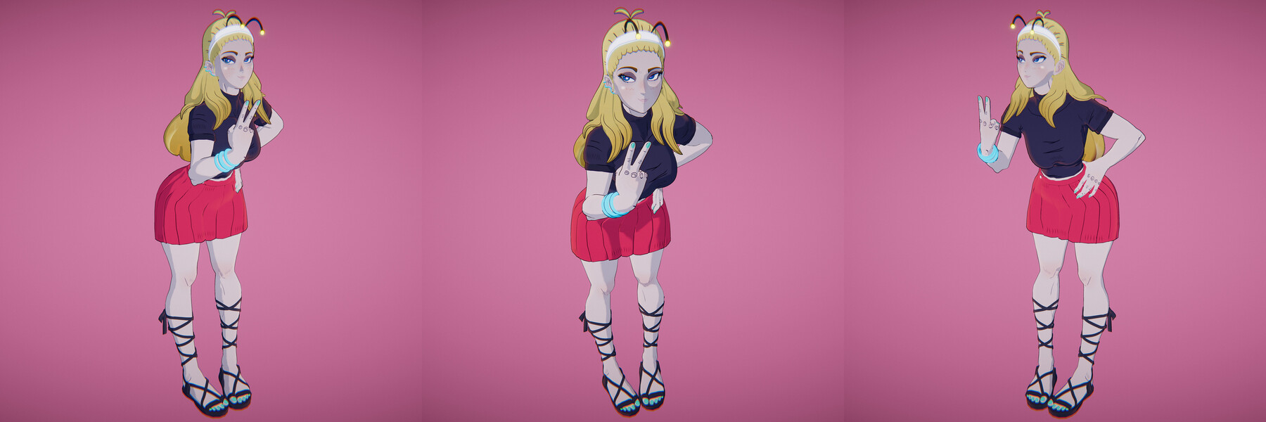 ArtStation - Anime Character Rig - Mona | Game Assets