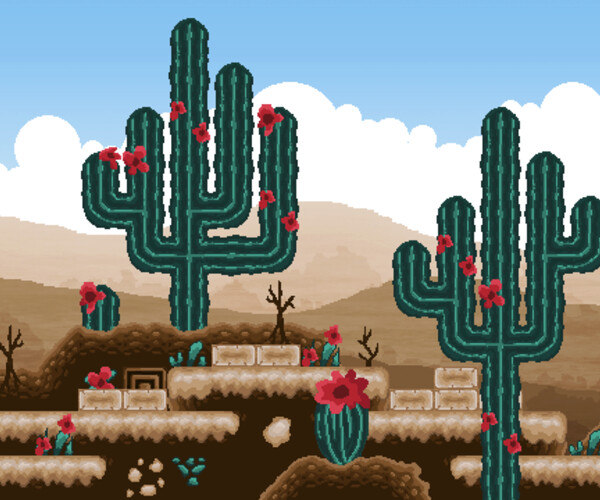 ArtStation - PLATFORMER 4 DESERT | Game Assets