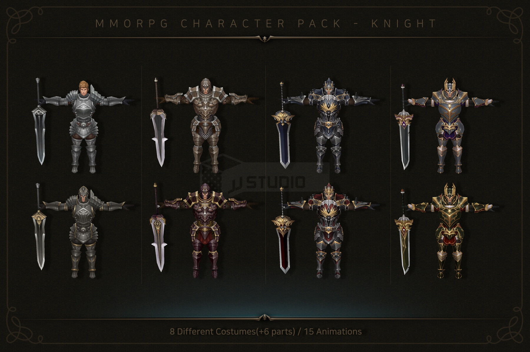 ArtStation - MMORPG Character Pack - All Characters | Game Assets