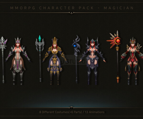 ArtStation - MMORPG Character Pack - All Characters | Game Assets