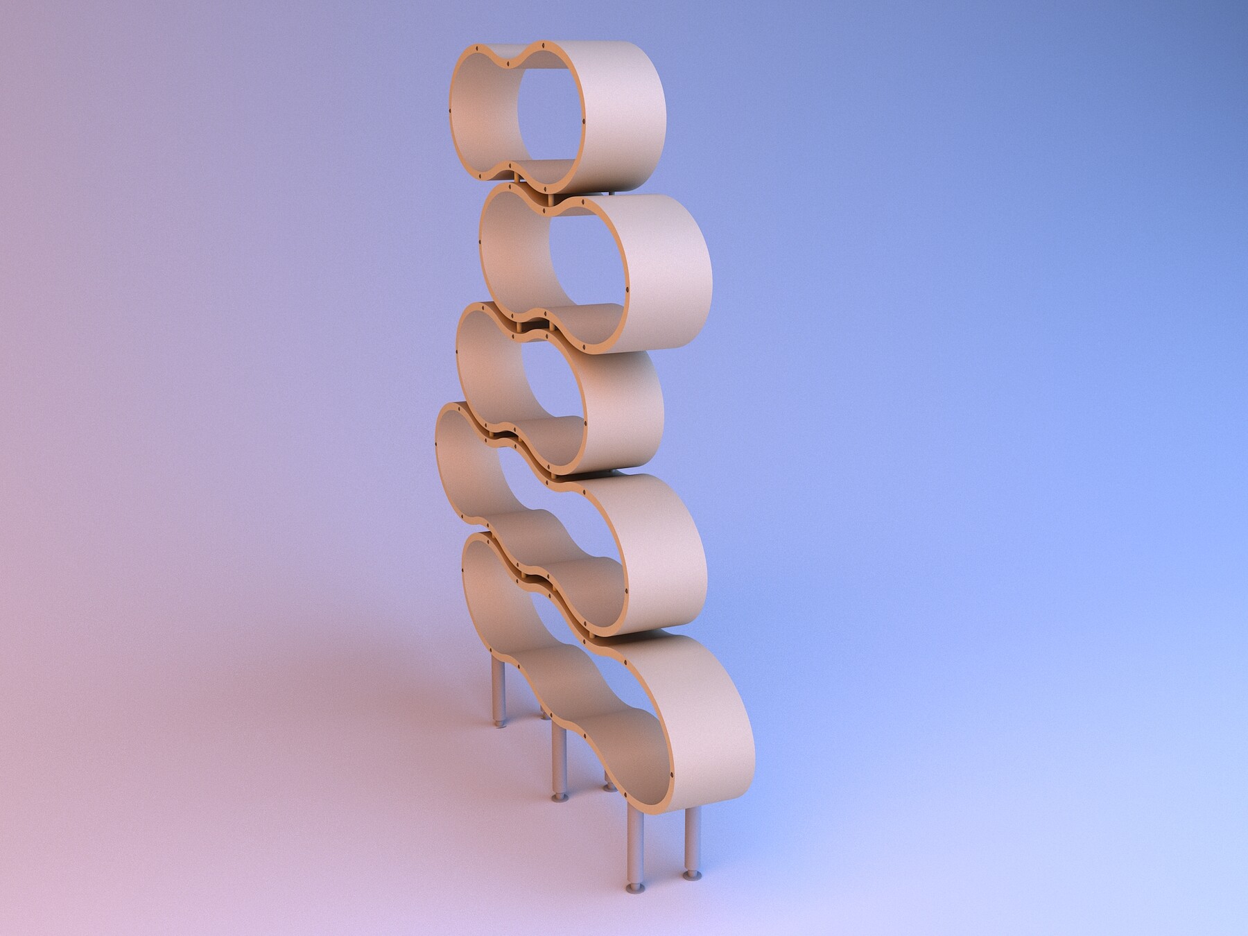 ArtStation - Wavy Shelves Cupboard | Game Assets