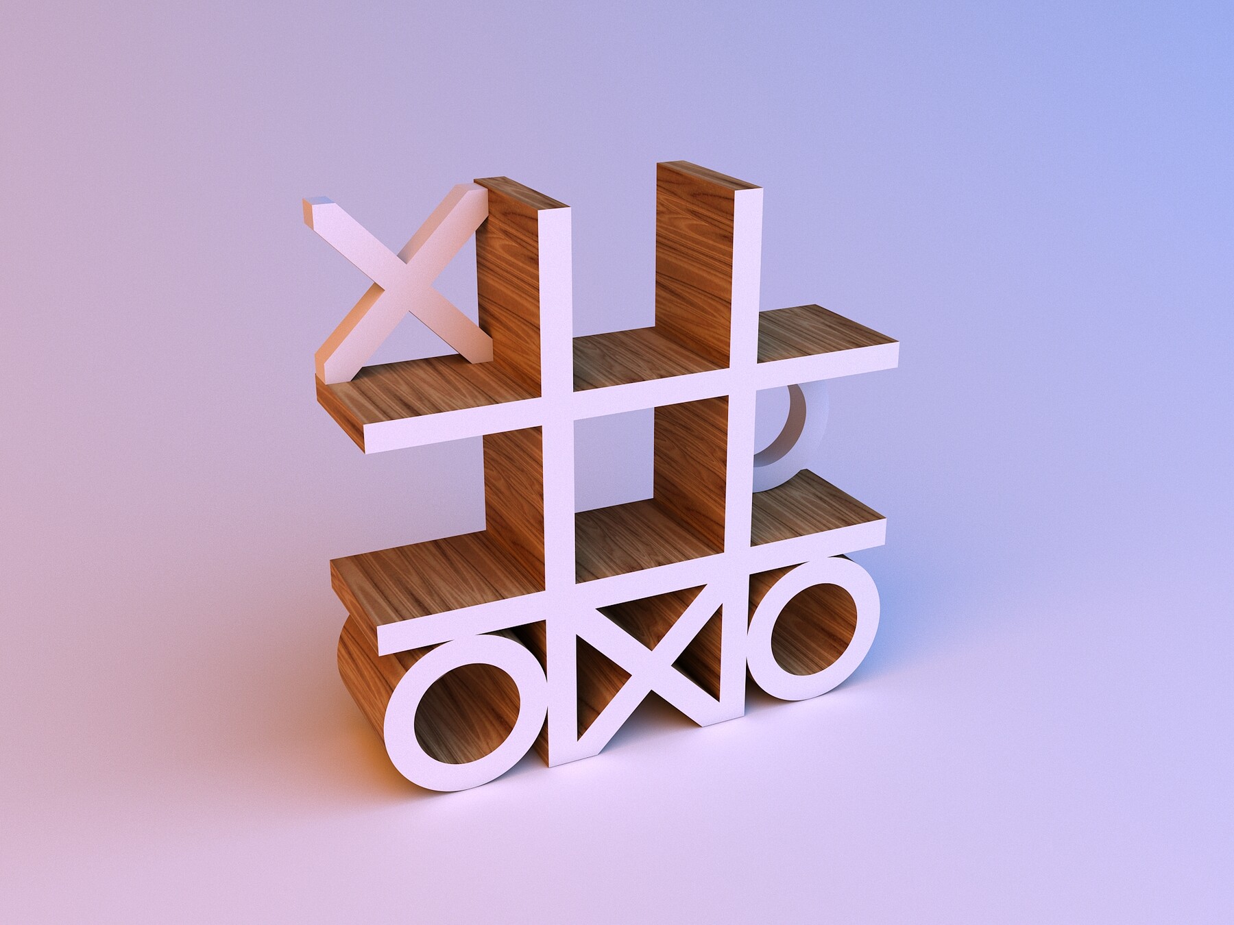 ArtStation - Tic tac toe Cupboard Shelves | Game Assets