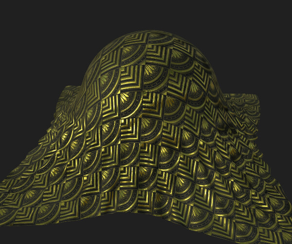 ArtStation - Gold Fabric Pattern Material | Resources