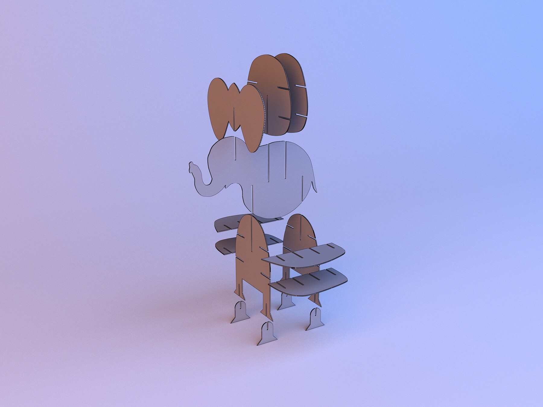 ArtStation - Childrens Elephant Bookcase | Game Assets