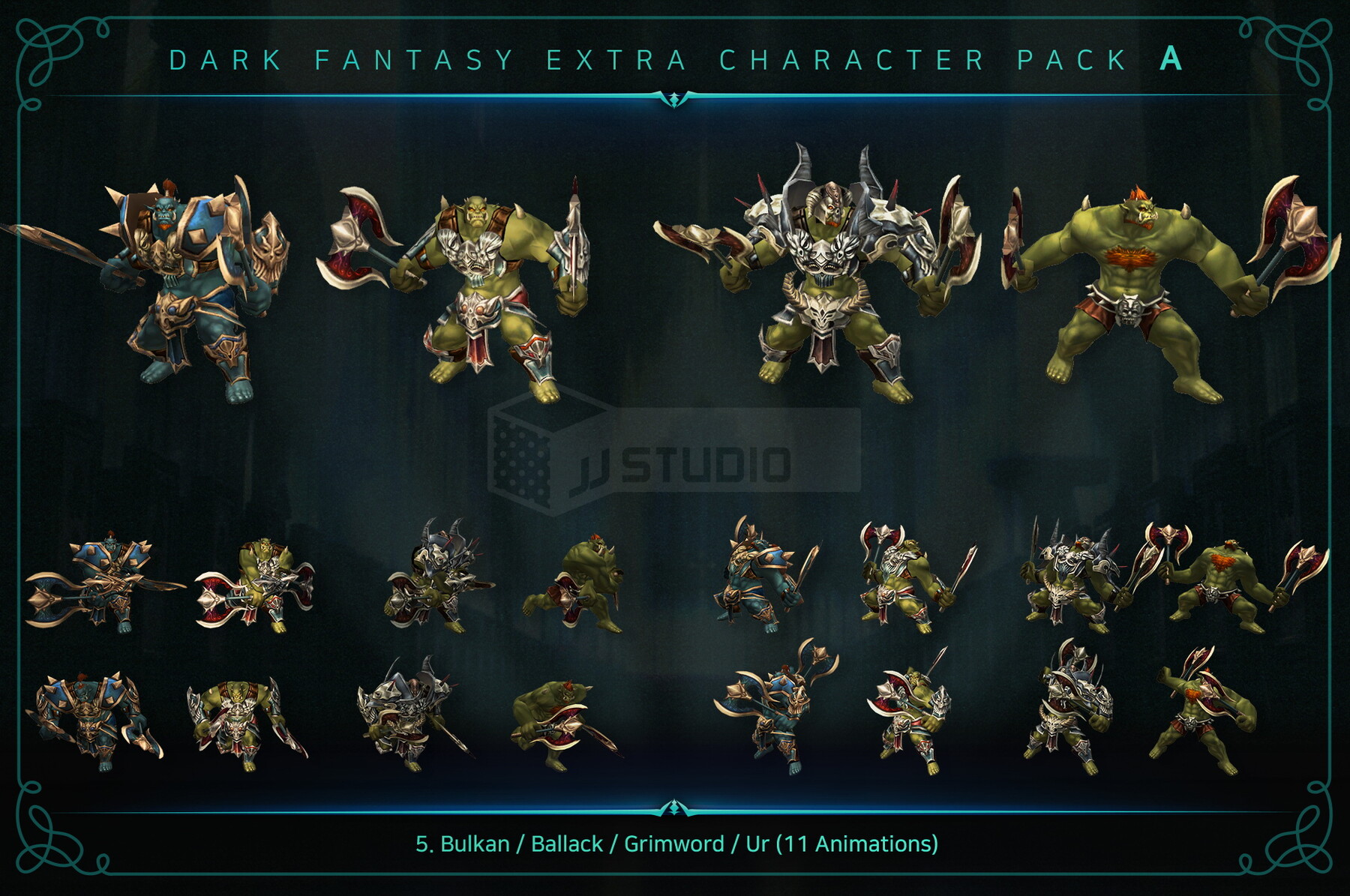 ArtStation - Dark Fantasy Extra Character Pack A | Game Assets