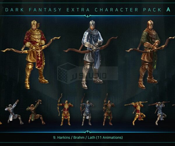 ArtStation - Dark Fantasy Extra Character Pack A | Game Assets