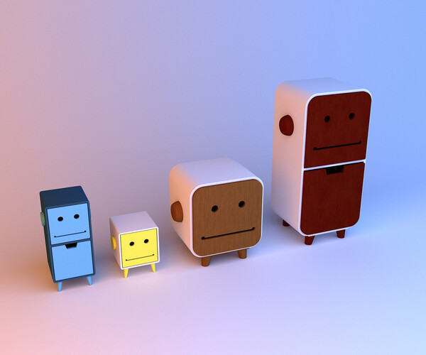 ArtStation - Robot kids storage | Game Assets