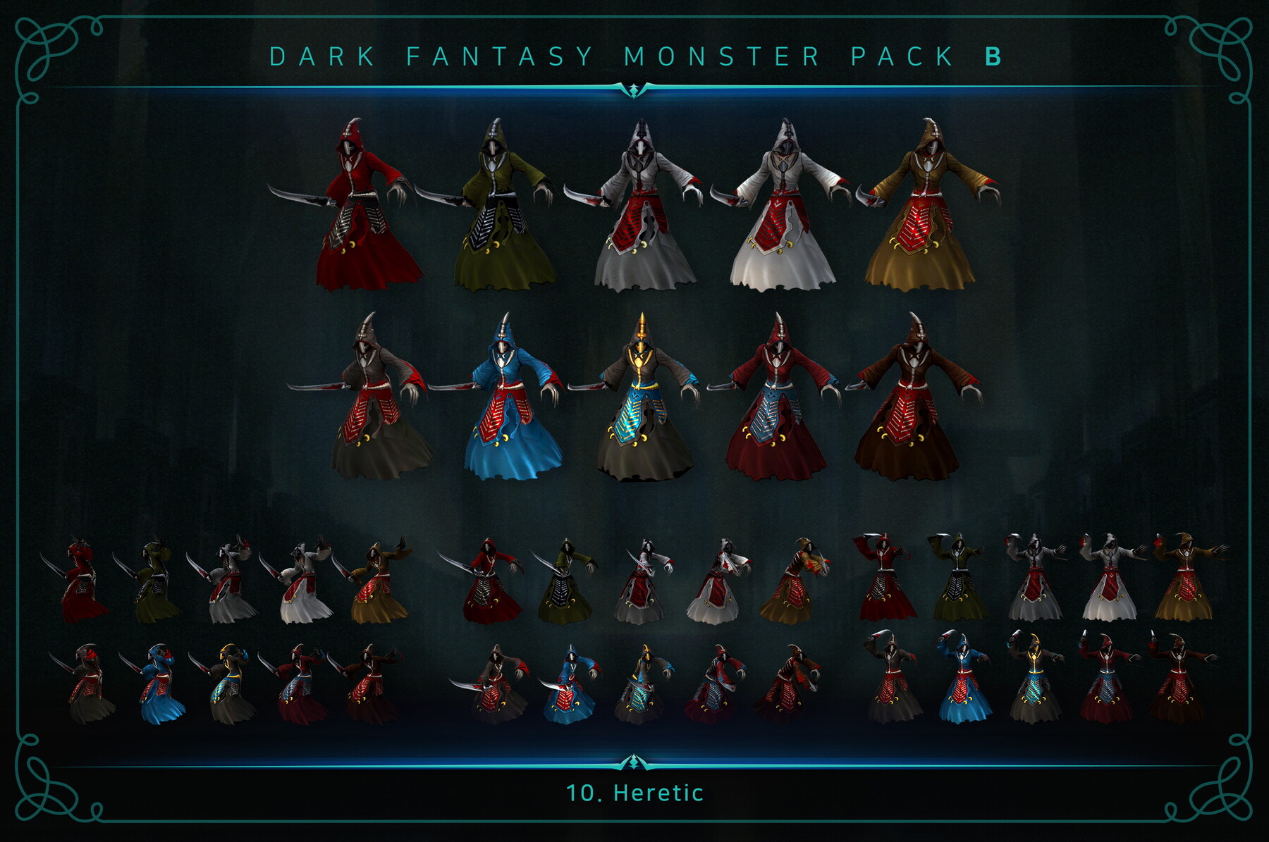 ArtStation - Dark Fantasy Monster Pack B | Game Assets