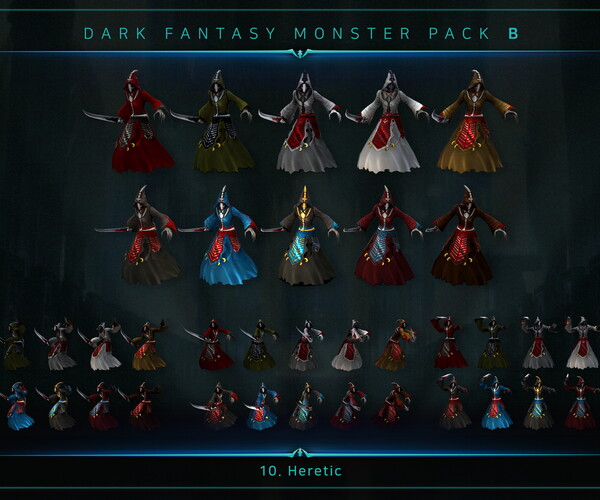 ArtStation - Dark Fantasy Monster Pack B | Game Assets