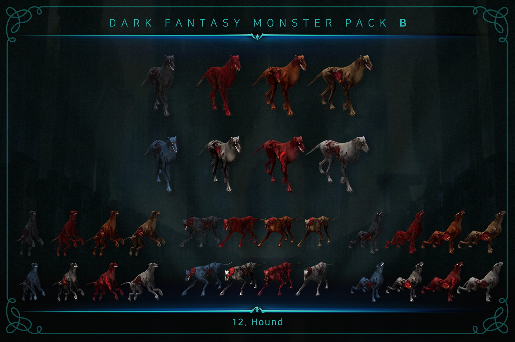 ArtStation - Dark Fantasy Monster Pack B | Game Assets