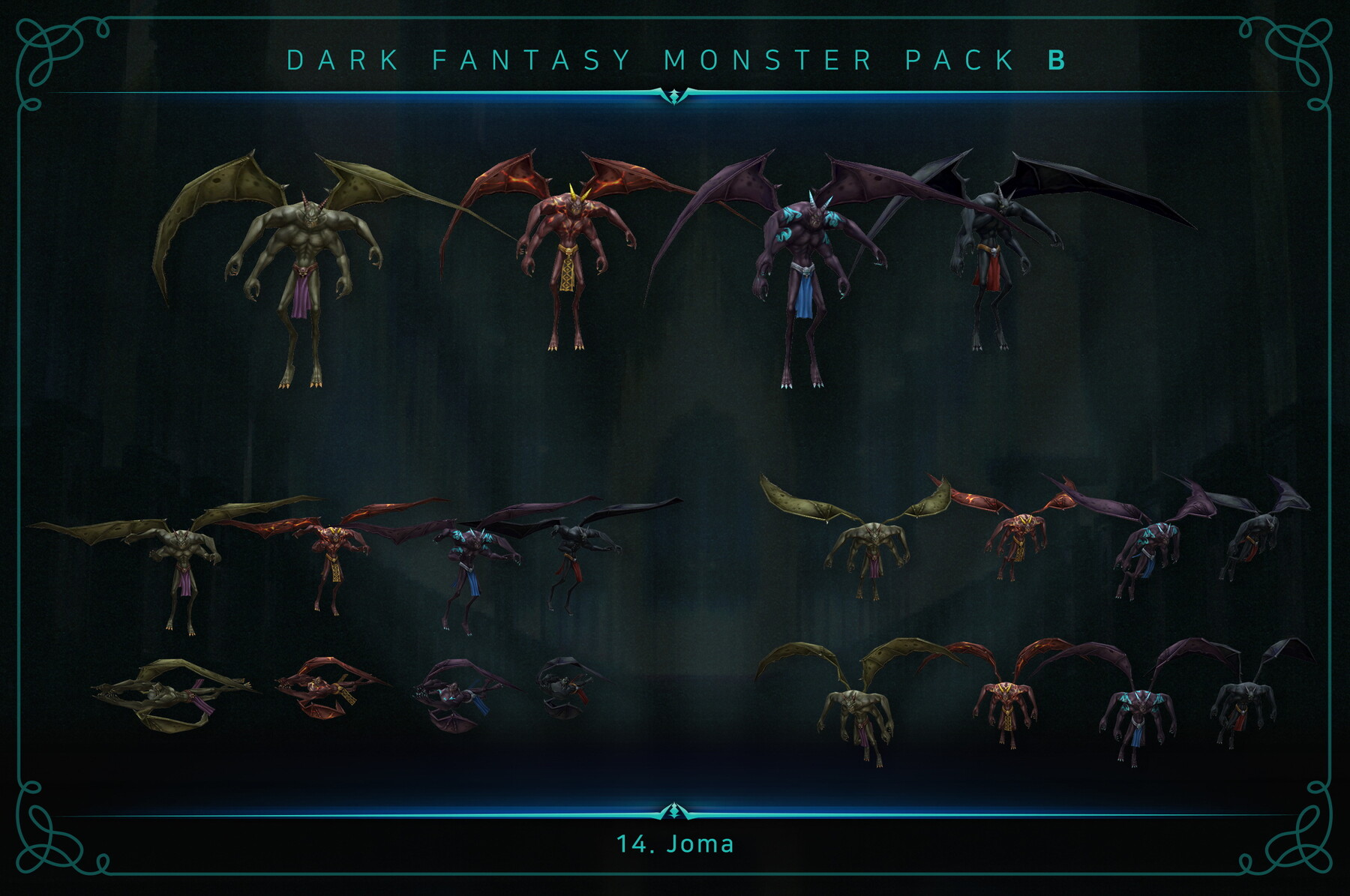 ArtStation - Dark Fantasy Monster Pack B | Game Assets