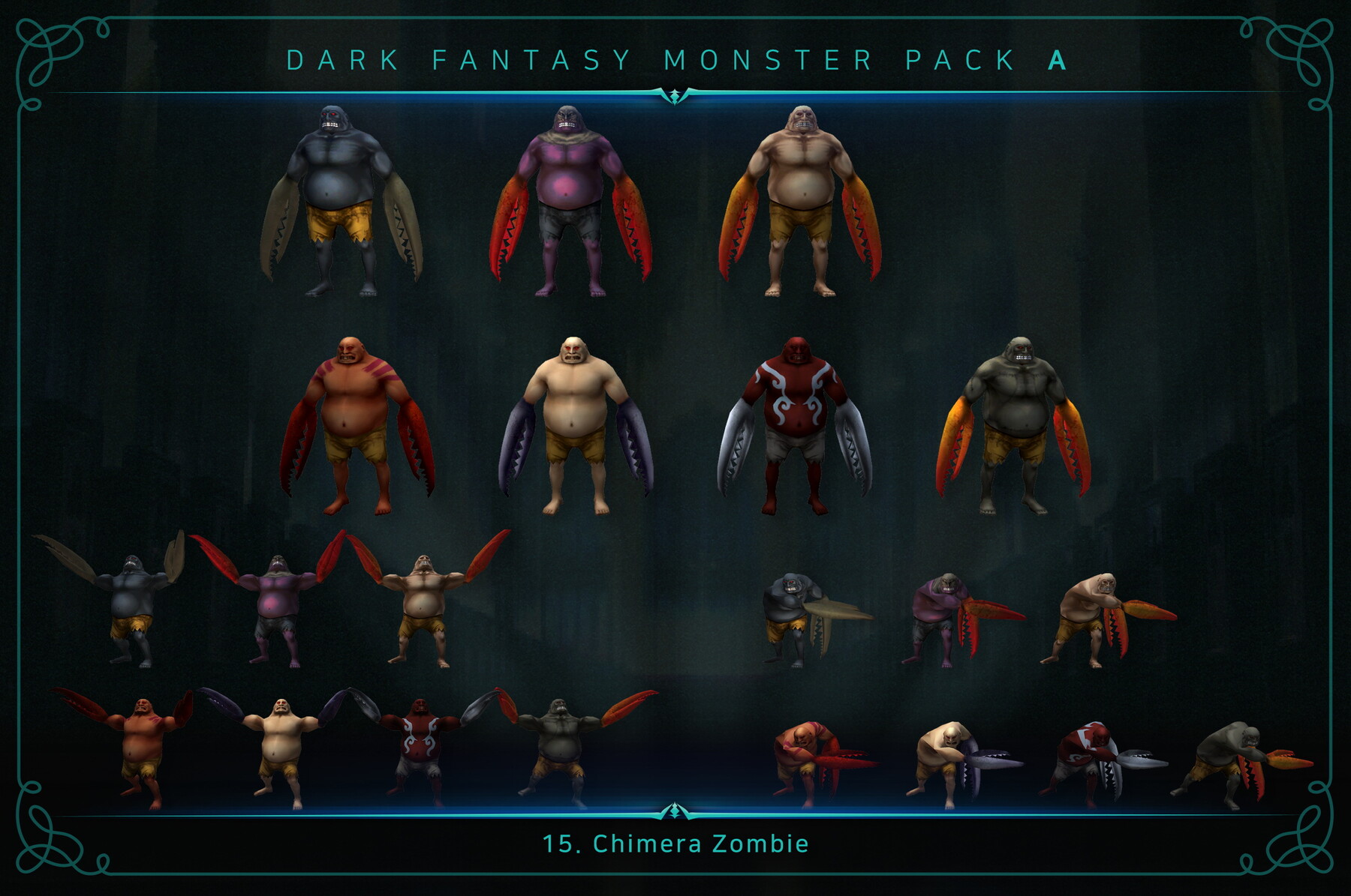 ArtStation - Dark Fantasy Monster Pack A | Game Assets