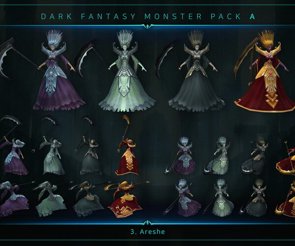 ArtStation - Dark Fantasy Monster Pack A | Game Assets