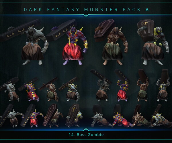 ArtStation - Dark Fantasy Monster Pack A | Game Assets