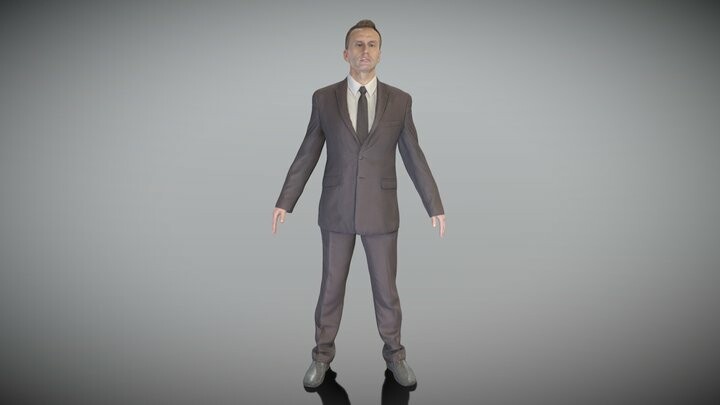 ArtStation - Man in suit ready for animation 354 | Game Assets