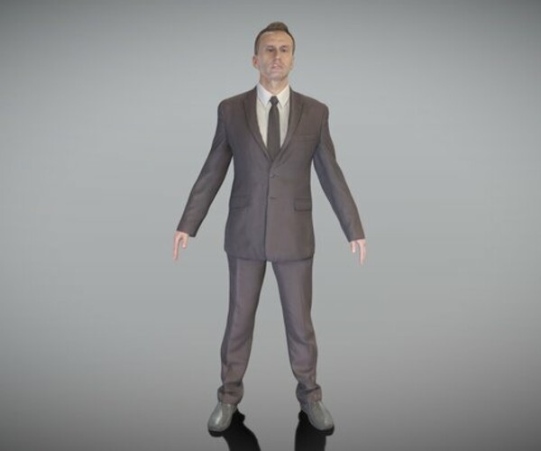 ArtStation - Man in suit ready for animation 354 | Game Assets