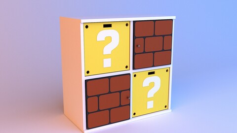 ArtStation - Mario kids bookcase | Game Assets