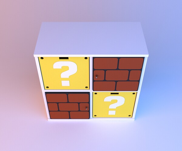 ArtStation - Mario kids bookcase | Game Assets