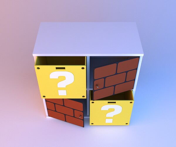 ArtStation - Mario kids bookcase | Game Assets