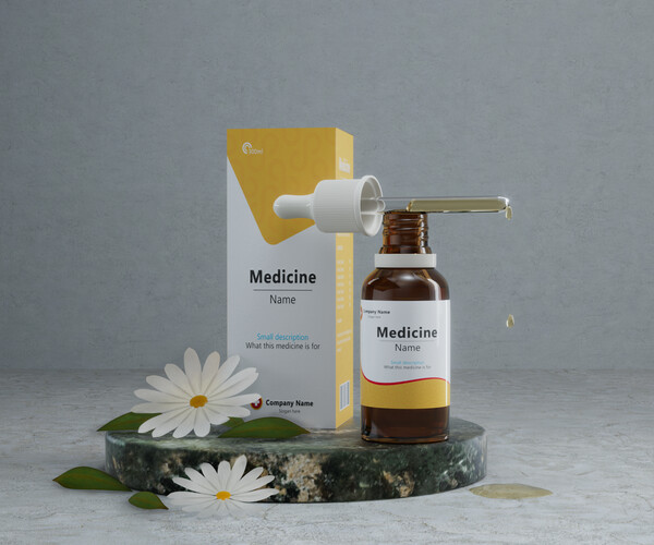 ArtStation - Medicine 3D Model - Flask and Box | Resources