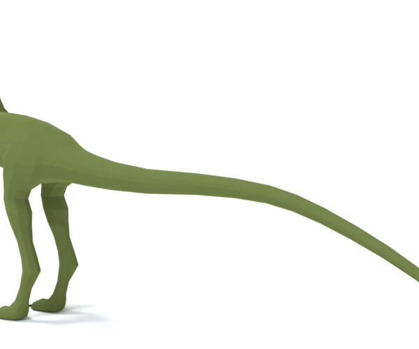 ArtStation - Low Poly Cartoon Compsognathus Dinosaur | Game Assets