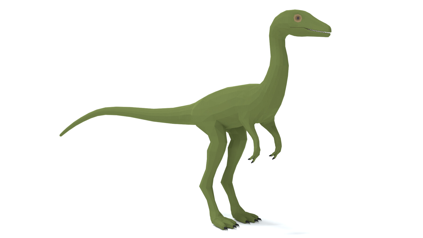 ArtStation - Low Poly Cartoon Compsognathus Dinosaur | Game Assets